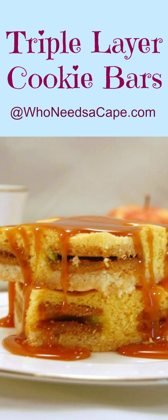 Triple Layer Cookie Bars - Who Needs A Cape?