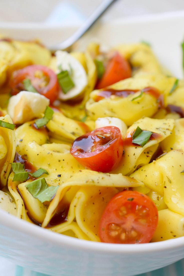 Tortellini Caprese Salad - Who Needs A Cape?