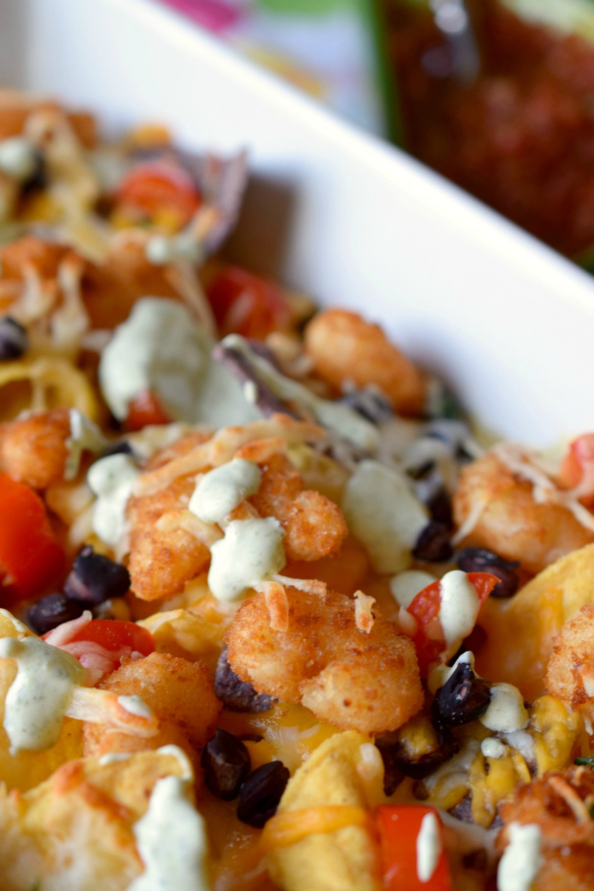 Popcorn Shrimp Nachos - Who Needs A Cape?