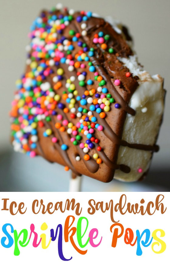 Ice Cream Sandwich Sprinkle Pops - Who Needs A Cape?